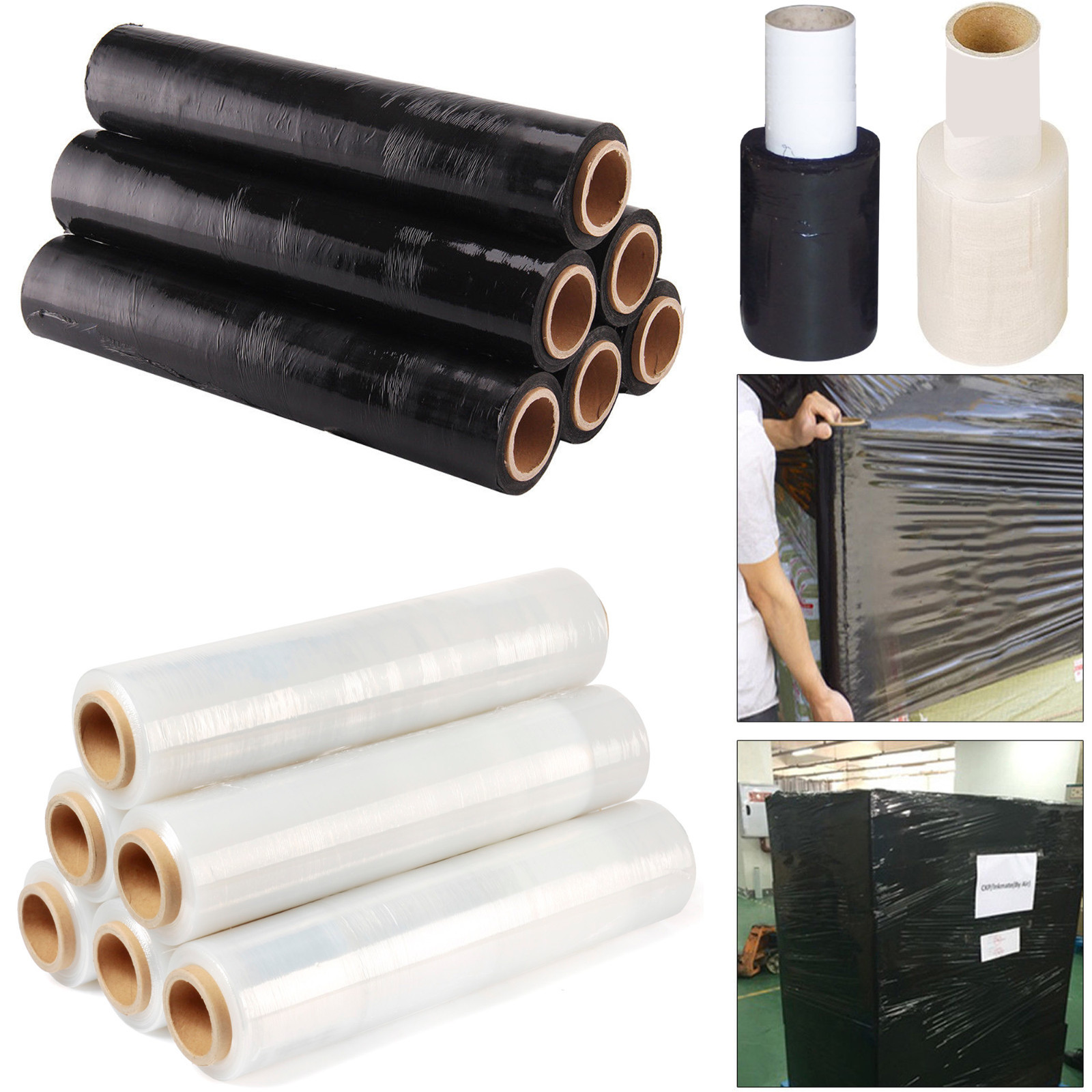 NEW STRONG PALLET STRETCH SHRINK WRAP CAST PARCEL PACKING CLING FILM ...