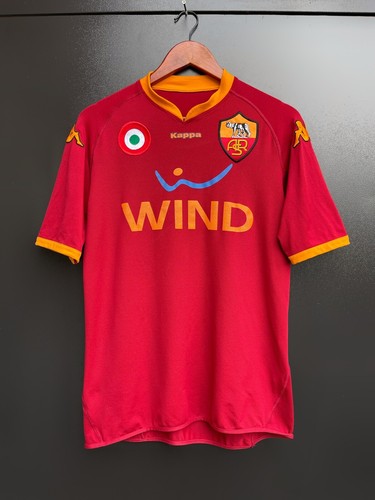 ROMA 2007 2008 HOME FOOTBALL SHIRT SOCCER JERSEY KAPPA MAGLIA WIND sz L ...