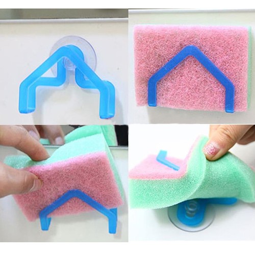 Soap Plate Rack Soap Dish Suckers Sponge Port Shelf Rack Kitchen ...