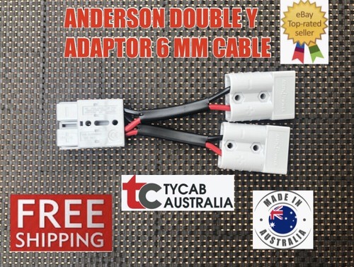 Anderson style Plug 50 Amp Connector Double Y Adaptor 6mm Auto Cable ...