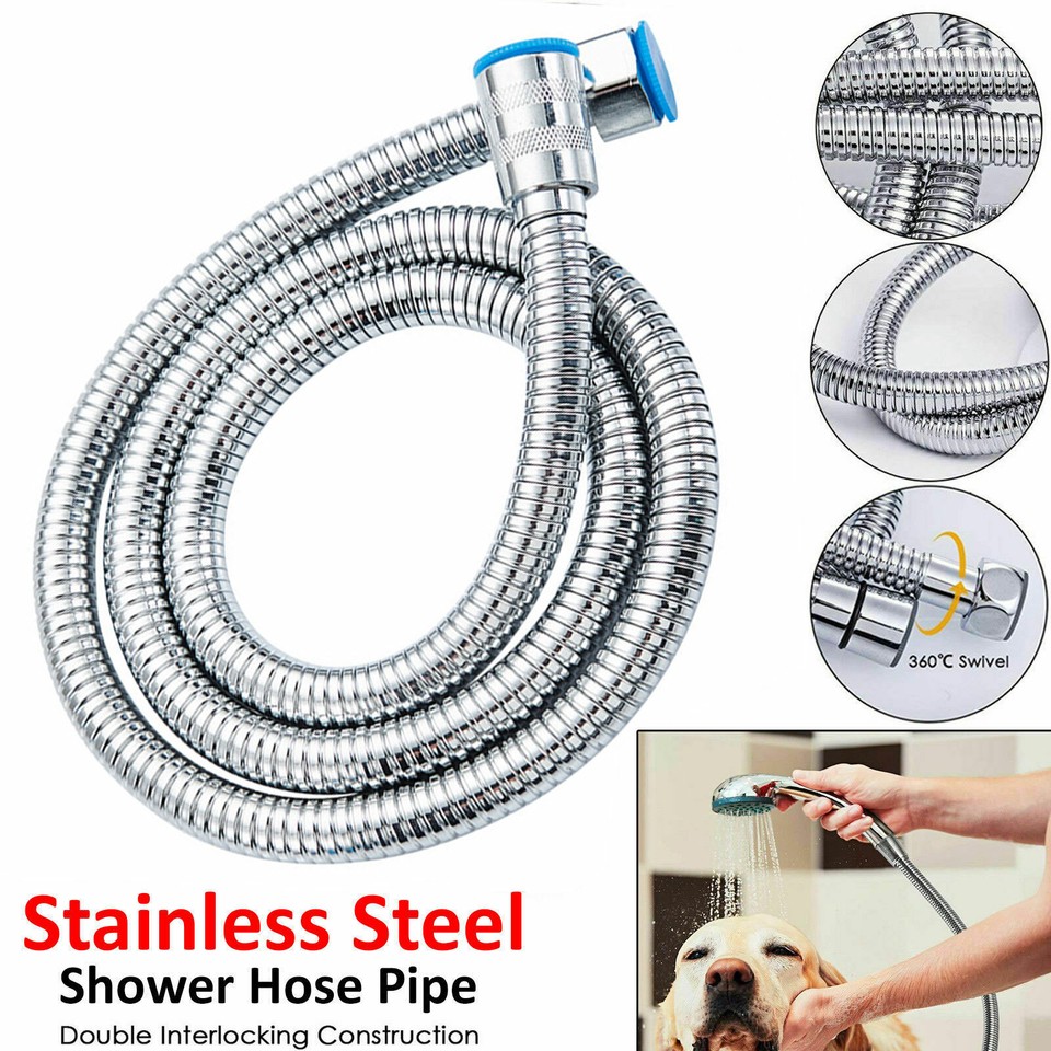 3m 10ft Shower Head Hose Long Stainless Steel Bathroom Flexible Tube ...