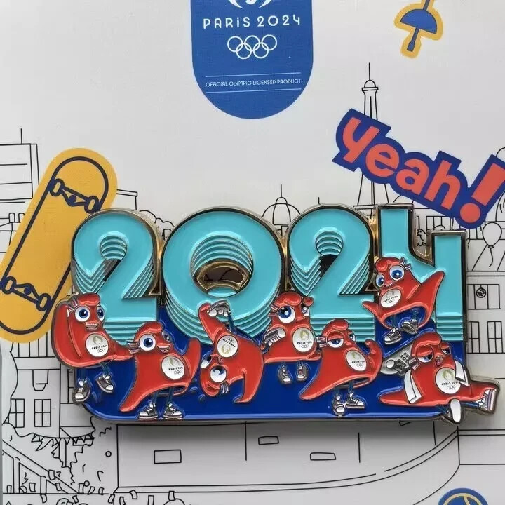 Official authenti The 2024 Paris Olympics in Franc- mascot refrigerator ...