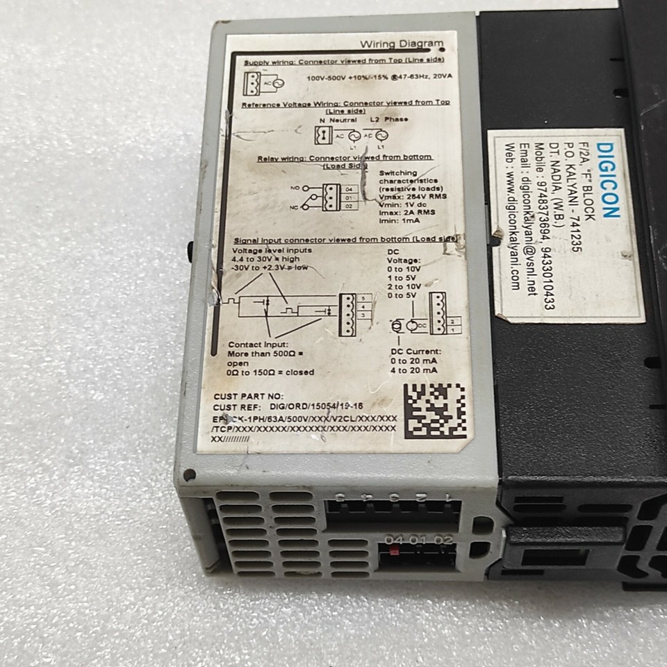 EUROTHERM EPACK-1PH MODBUS TCP CONTROLLER EPACK-1PH/63A/500V/XXX/V2CL ...