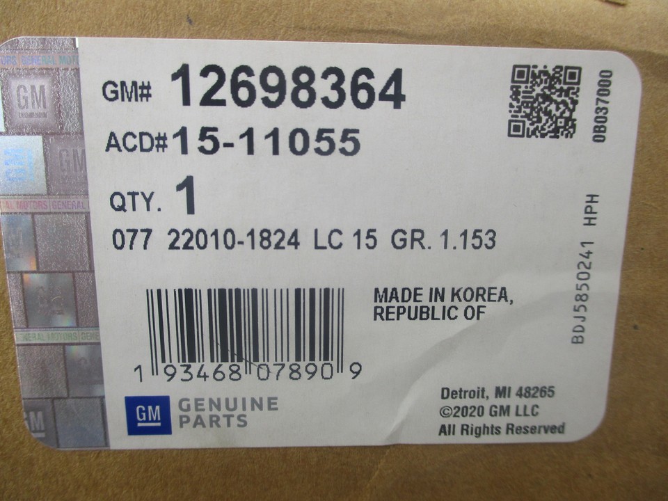 GM 12698364 NSMP | eBay