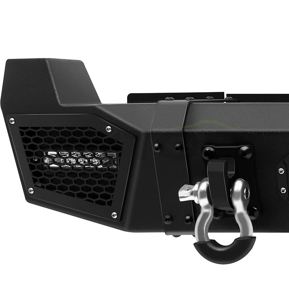 For 2017-2019 Ford F250 F350 F450 Black Texture Front Rear Bumper W ...