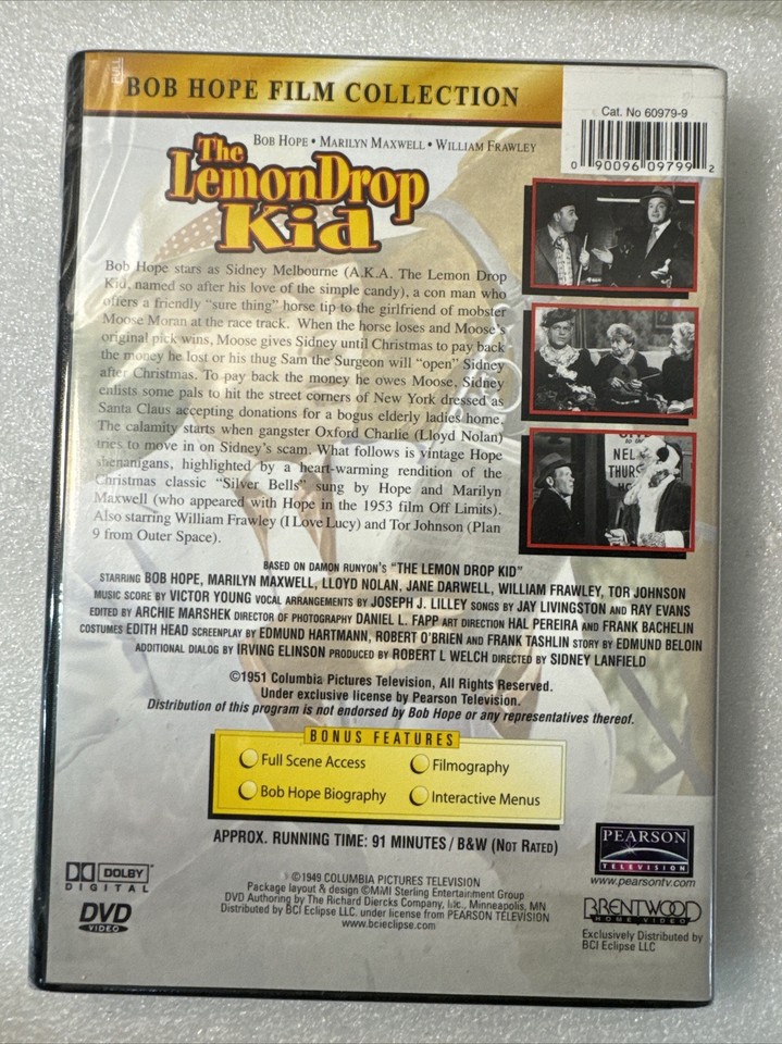 The Lemon Drop Kid (DVD 2001 Full Screen) NR Comedy Family Bob Hope NEW ...