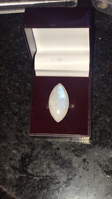 Large Rainbow Moonstone Solid 925 Size 8 | eBay Australia