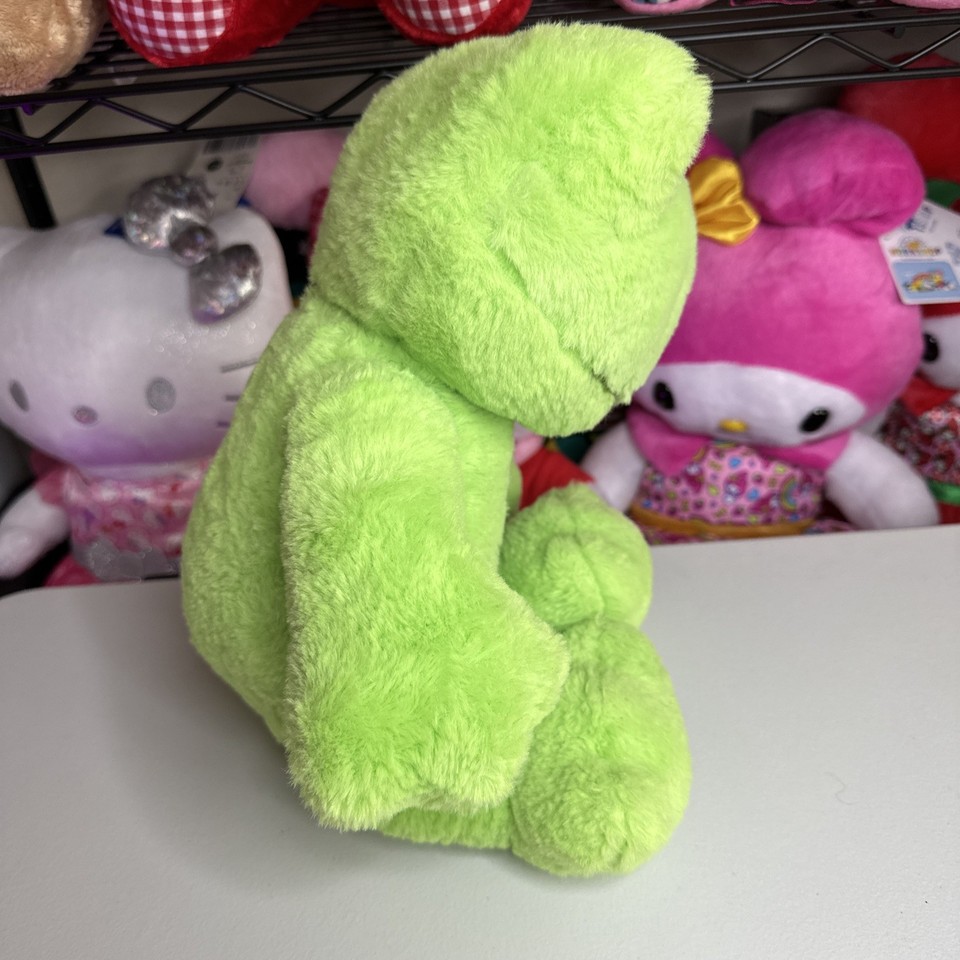 Build A Bear Spring Green Frog Plush Smiley Stuffed Animal Amphibian ...