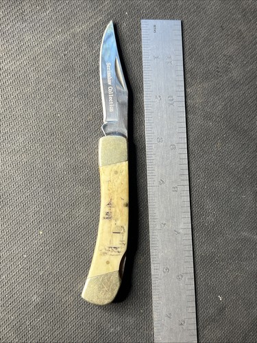 Schrade LB5 Scrimshaw Collection Pocket Knife Clip Point Lockback | eBay