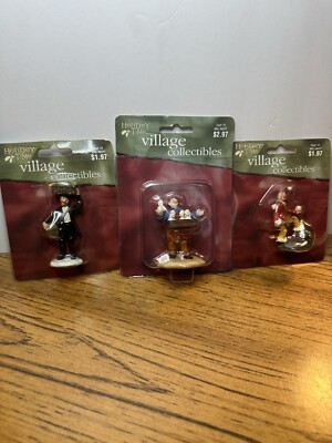 Holiday Time Village Collectibles Lot of 3 Figures in original ...
