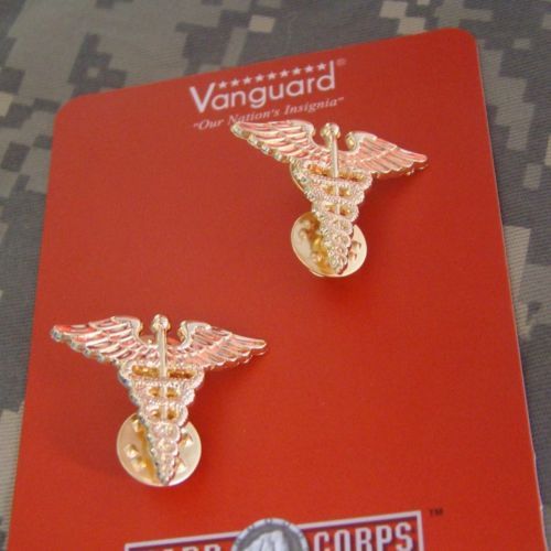Two Pair Us Army Medical Service Corps Officer Collar Badge Pin ...