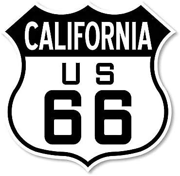 3x3 inch California Historic Route-66-Sign Shaped Sticker (Highway rv ...