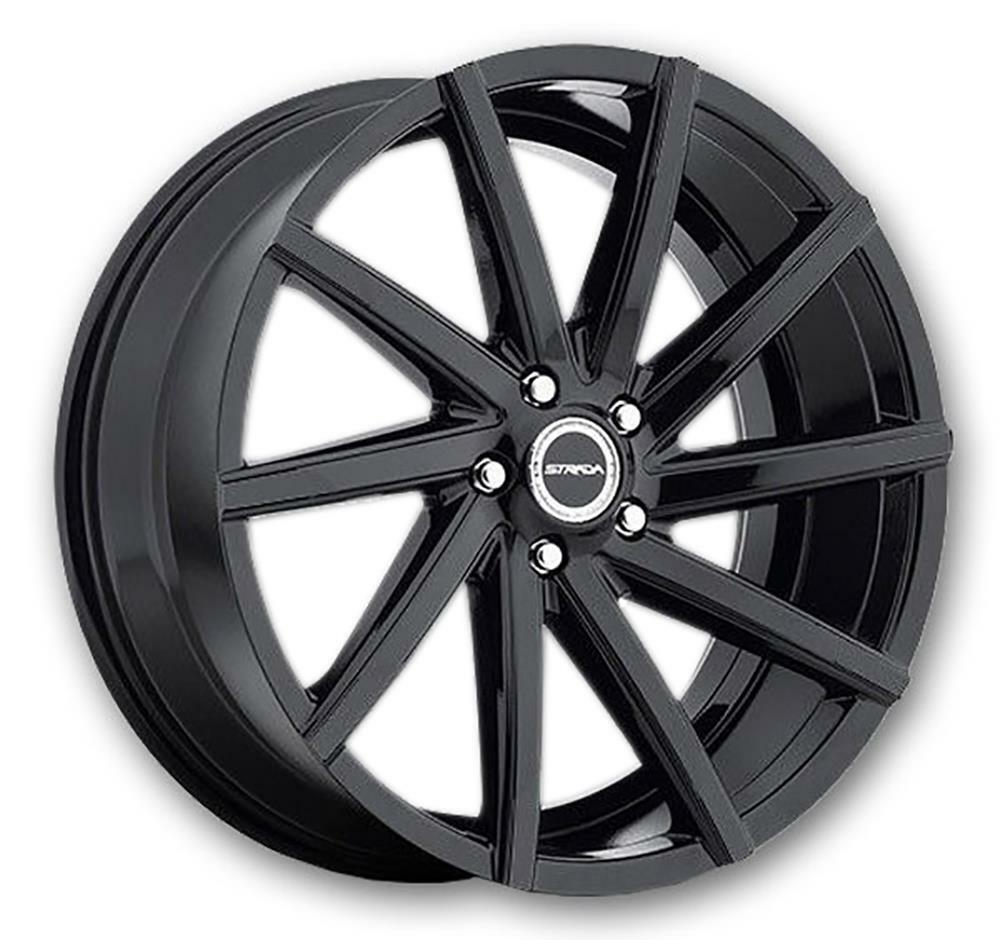 22 inch 22x9 Strada SEGA GLOSS BLACK wheels rims 6x5.5 6x139.7 +24 | eBay