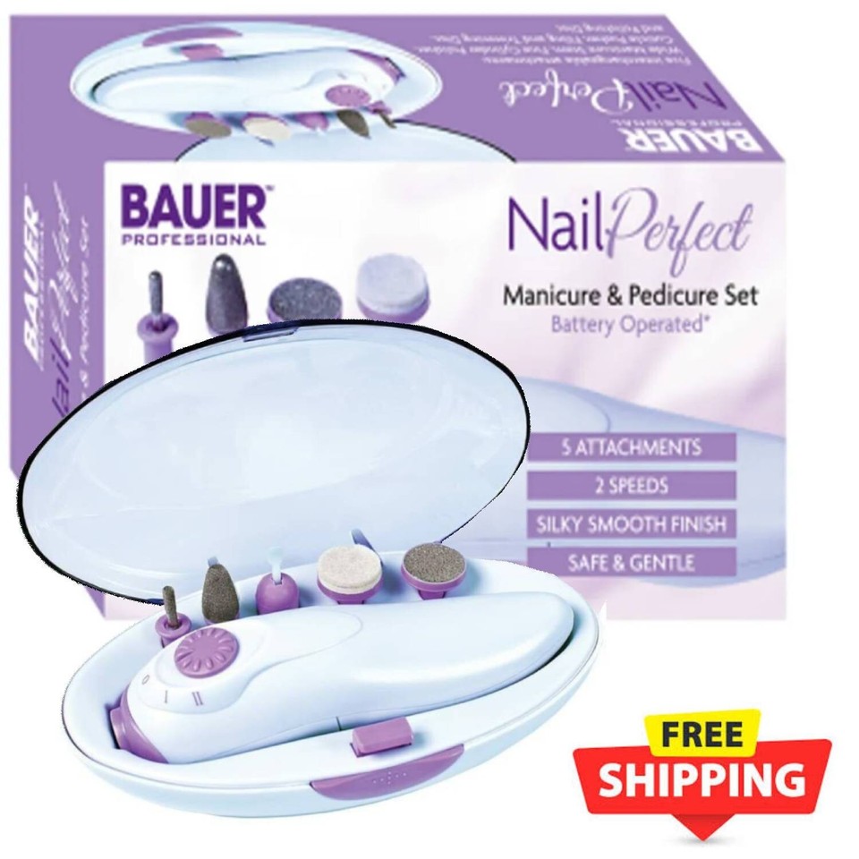NAIL PERFECT MANICURE AND PEDICURE SET BATTERY OPERATED WOMEN ...