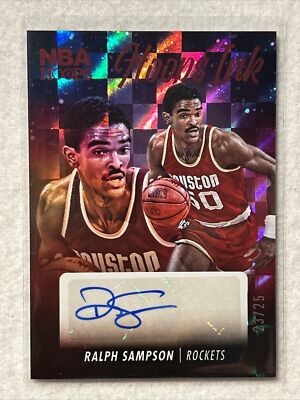 2023-2024 Panini NBA Hoops Ralph Sampson HOOPS INK RED 23/25 Houston ...