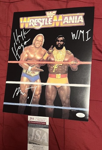 Hulk Hogan & Mr T AUTOGRAPHED SIGNED WRESTLEMANIA 1 11x14 Photo JSA COA ...