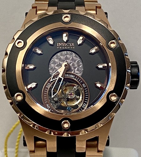44mm TOURBILLON | Black/Rosetone Bracelet | SUBAQUA SPECIALTY Invicta ...