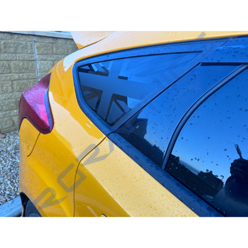 Ford Focus MK3 3.5 (2012-2018) rear quarter window decals union jack ST ...