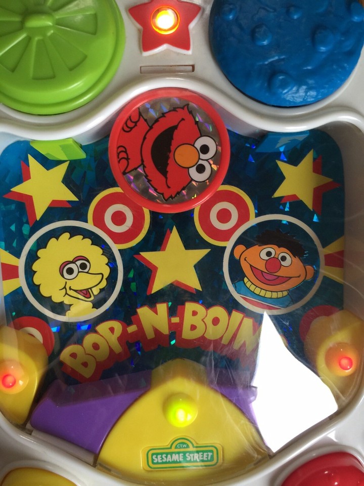 Vtg Sesame Street Bop-N-Boing Arcade Pinball Toy Game Tyco Elmo Big ...
