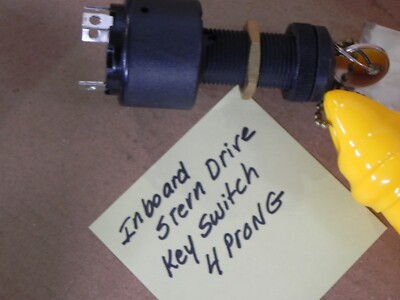 Inboard and Stern Drive Key Switch 4 Prong Light use works great Used ...