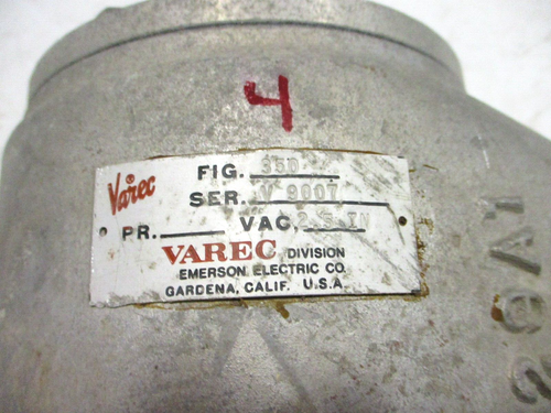 VAREC Model 350 Vacuum Relief Valve 2" 125/150 Flanged End Aluminum ...
