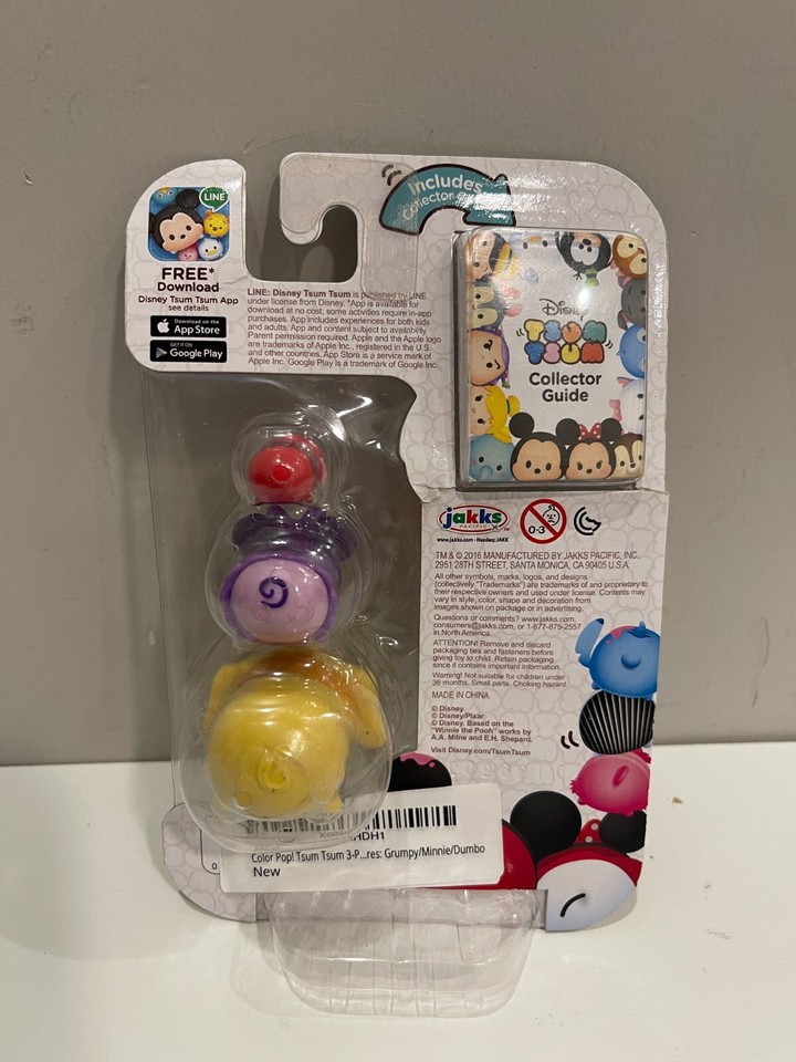 NEW Disney Color Pop Tsum Tsum 3 pack Series 4 Mickey Dumbo Lucky #10 ...