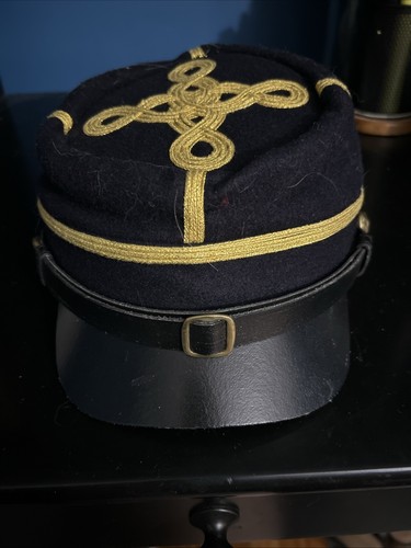 CIVIL WAR US UNION LT. COLONEL MAJOR OFFICER WOOL KEPI FORAGE CAP HAT-X ...