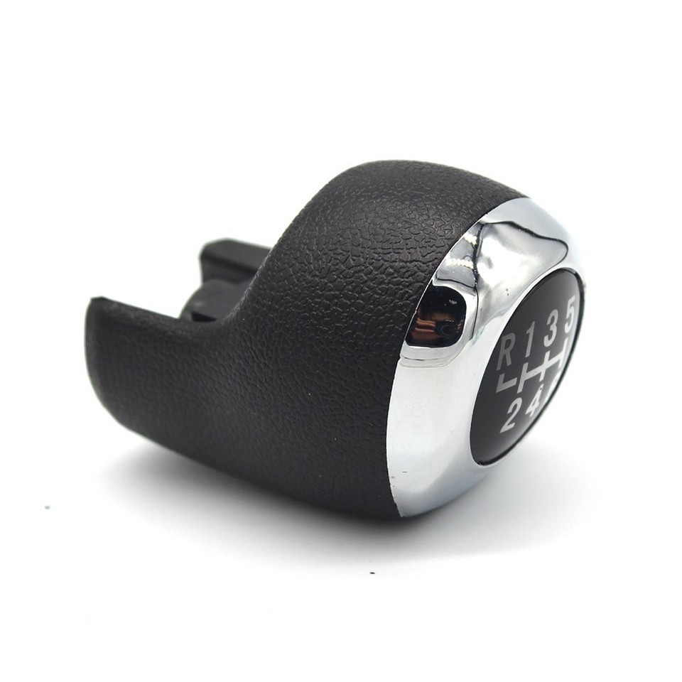 Car Accessories Gear Shift Knob Black 1Pcs 6 Gears Leather Gear Shift ...