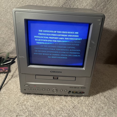 Orion TVDVD092 9” Flat CRT Stereo Color TV Combo w/Built In DVD Player ...