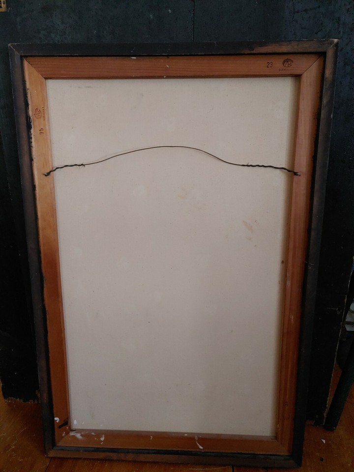 John Le Dené VINTAGE Original Midcentury Abstract Flower Painting ...