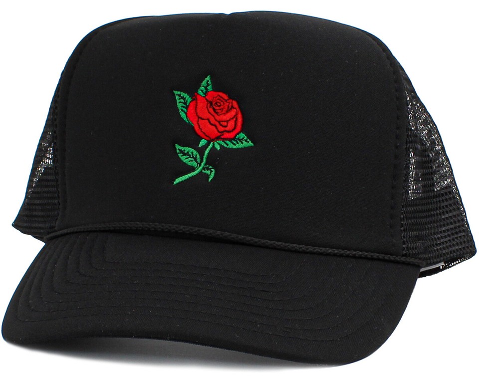 Rose Embroidery Dad Hat Baseball Cap Unconstructed Cotton | eBay
