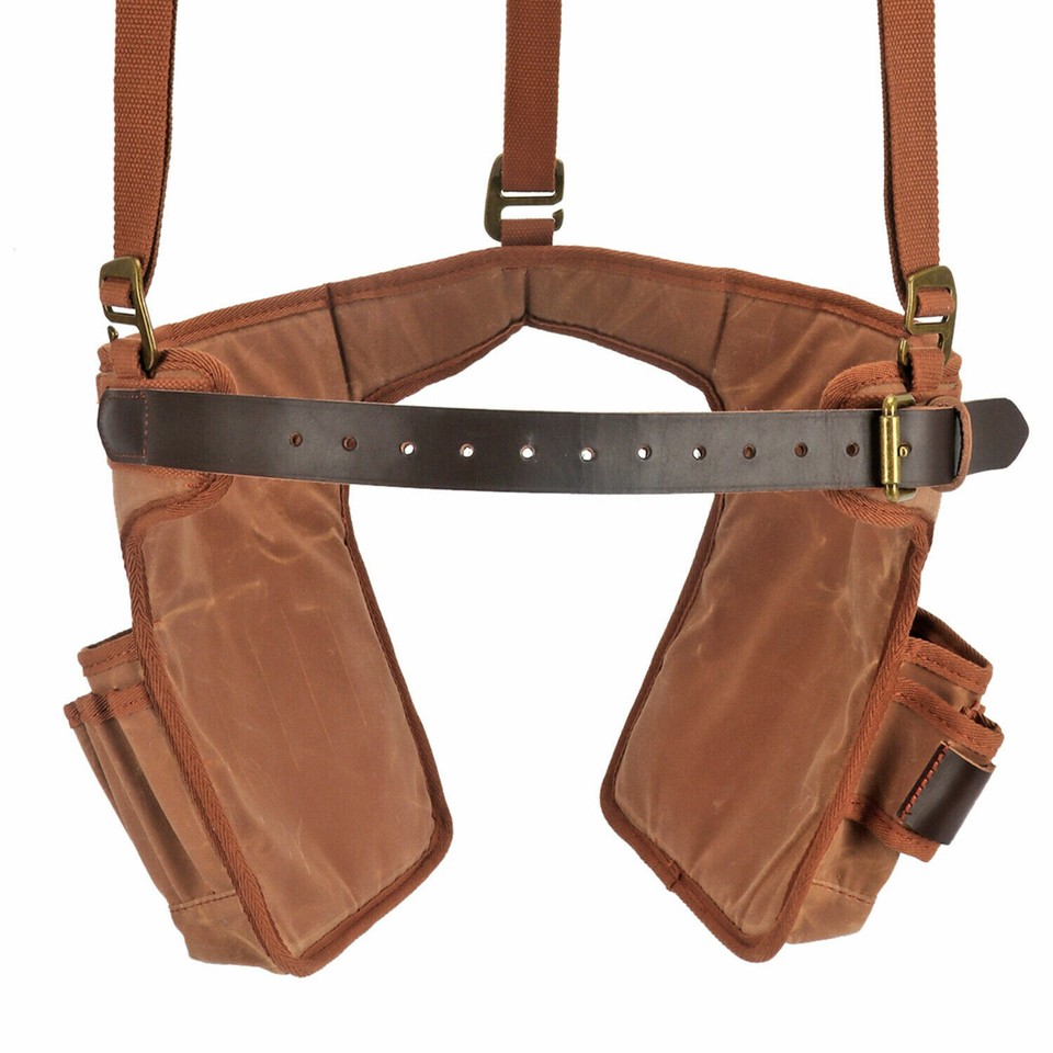 TOURBON Heavy Duty Work Tool Belt Suspenders Pouch Strap Electricians ...