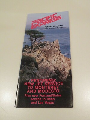 Pacific Express Timetable April 24, 1983 = | eBay