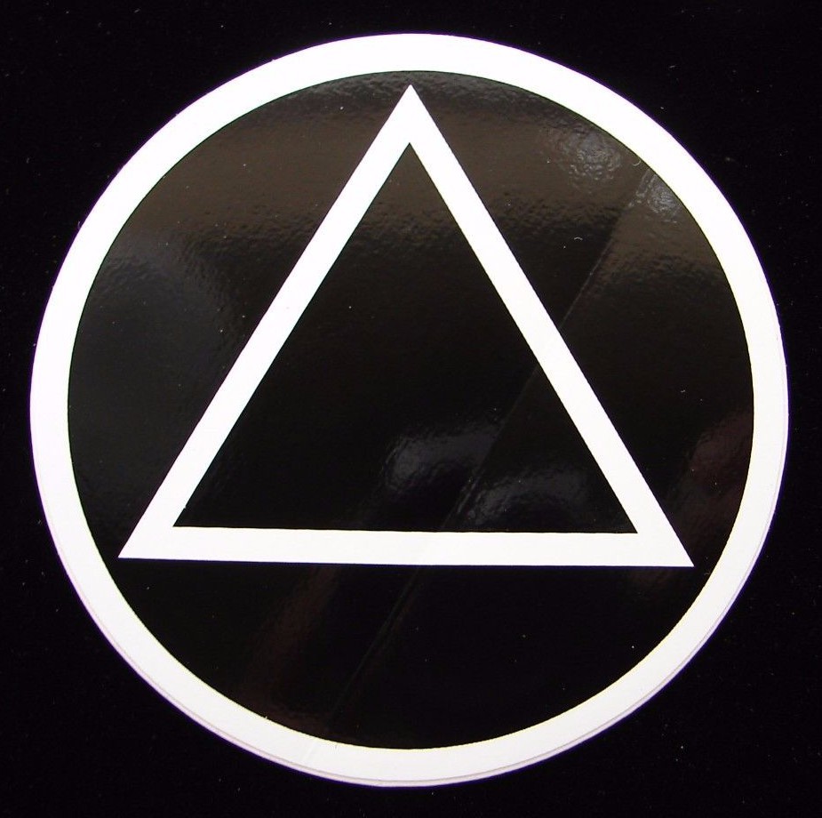 Alcoholics Anonymous AA Symbol Decal 3" Round Window Bumper Sticker ...