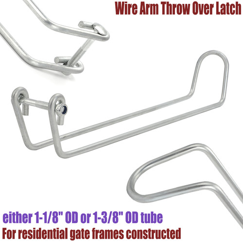 Over Throw Wire Arm Top Gate Latch Chainlink Double Driveway Drive ...