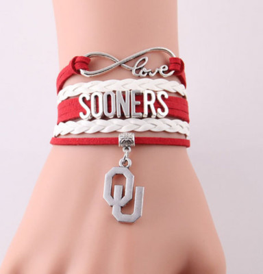 Rustic Charm Oklahoma OU Sooners Adjustable Cuff | eBay