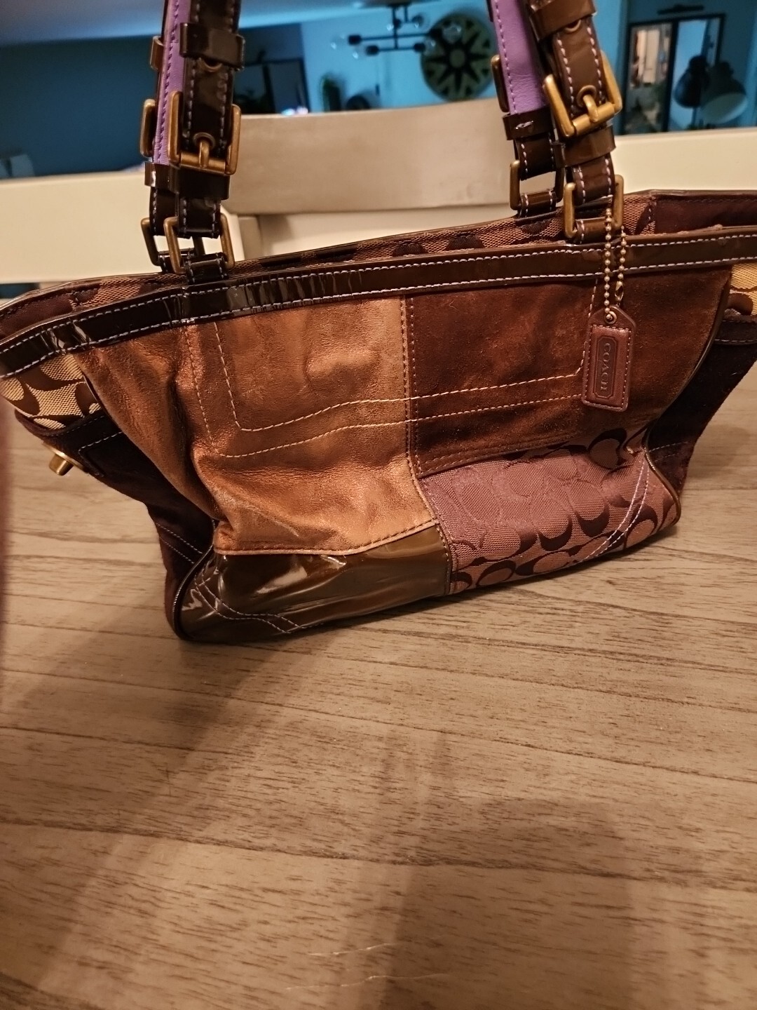 COACH 8F69 Tote Bag Signature And Wallet - Gem