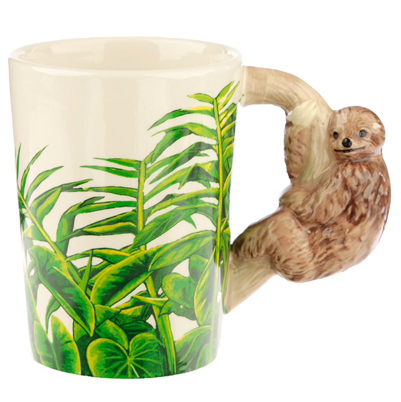 Animal Shaped Handle Ceramic Mug Tea Coffee Cup Novelty Gift Jungle ...