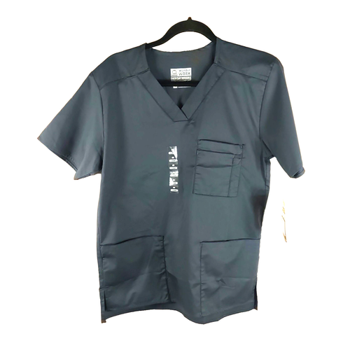 Wonder Work Women's X Small Scrub Top Gray Pewter | eBay
