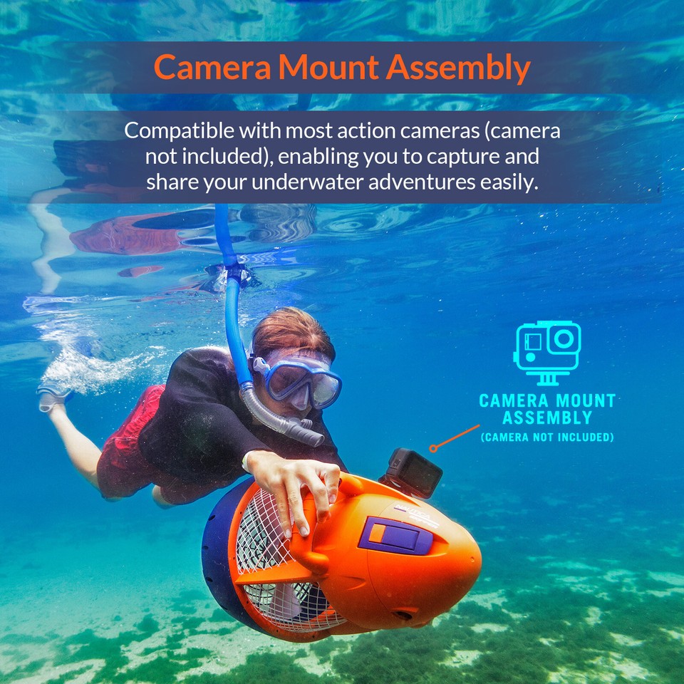 Skipper Underwater Scooter Seascooter with Action Camera Mount Swimming ...