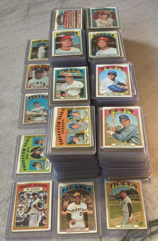 407/787 near complete set of 1972 Topps baseball cards lot with no ...
