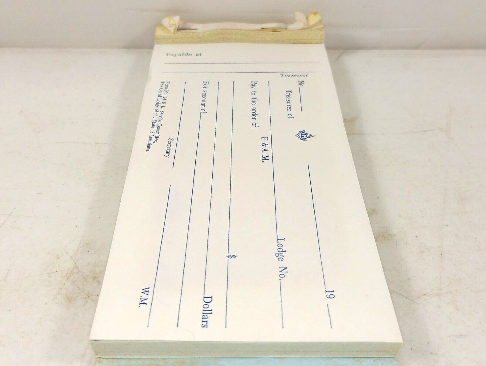 Masonic Grand Lodge of Louisiana Treasurer Receipt Book Vintage | eBay