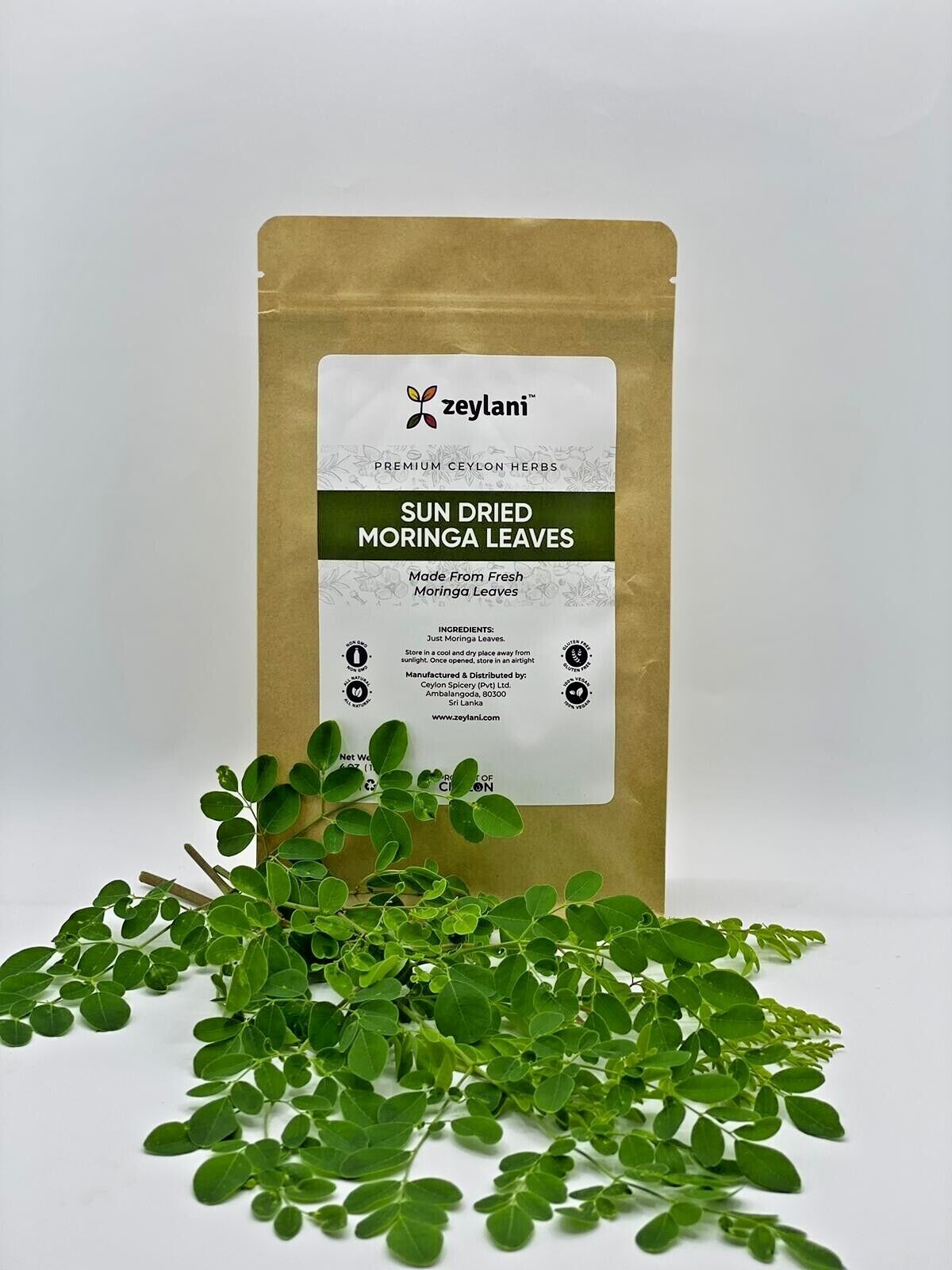 Dried Moringa Oleifera Leaves 100% Pure Natural Superfood Gluten Free ...