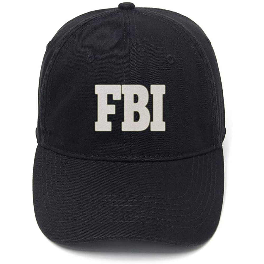 Baseball Cap Unisex Hip Hop Flock Printing for FBI Federal Agent Cotton ...