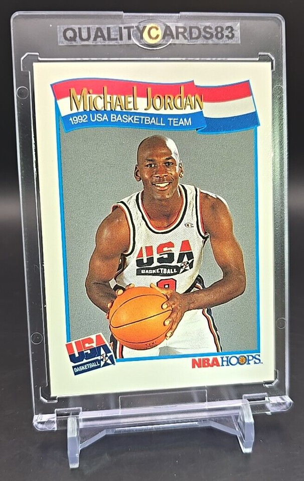 MICHAEL JORDAN 1991 NBA HOOPS USA CARD WITH CASE NBA CHICAGO BULLS AIR ...