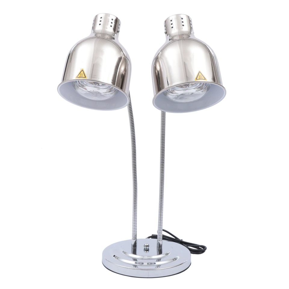 For Commercial Kitchen Buffet 2 Bulb Heat Stand Lights Food Heating ...