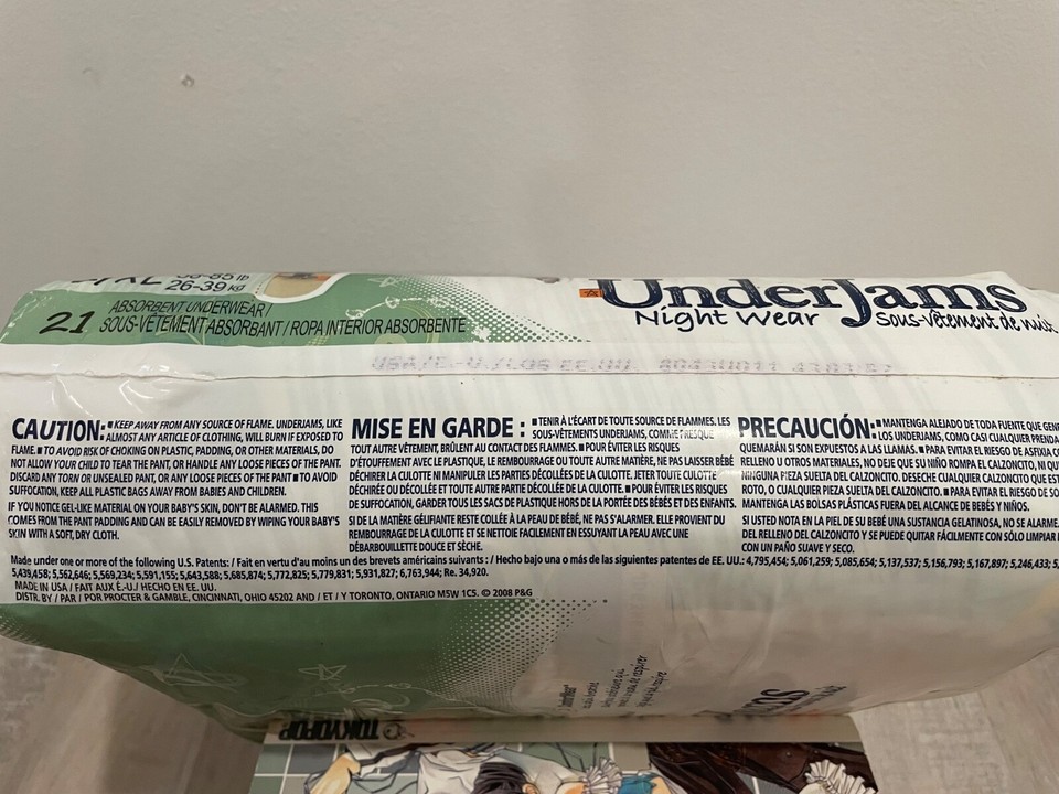 Pampers Underjams Bedtime Underwear Boys 21 Count Vintage 2008 | eBay