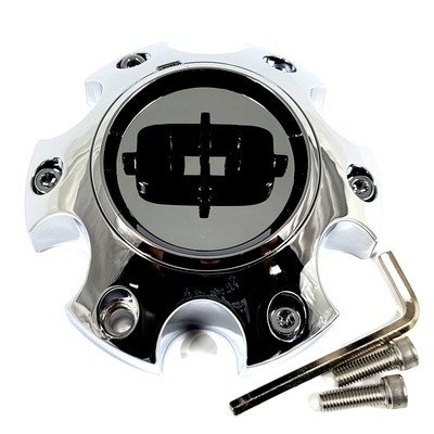 Vision Chrome Wheel Center Hub Cap 5-3/4"OD 2-1/4"H Bolt-On Closed-End ...