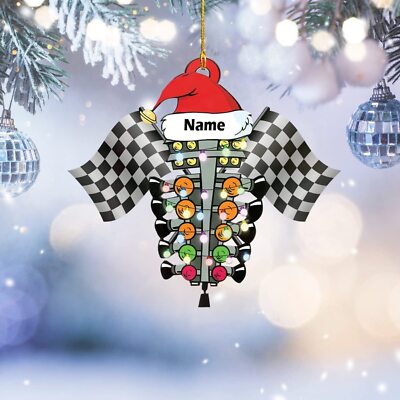 Personalized Race Car Ornament, Dirt Track Racing Ornament, Racer ...