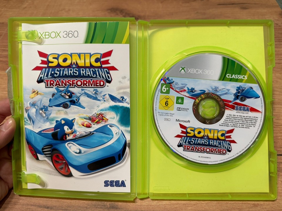 Sonic All Stars Racing Transformed Microsoft Xbox 360 Spiel von 2013 ...